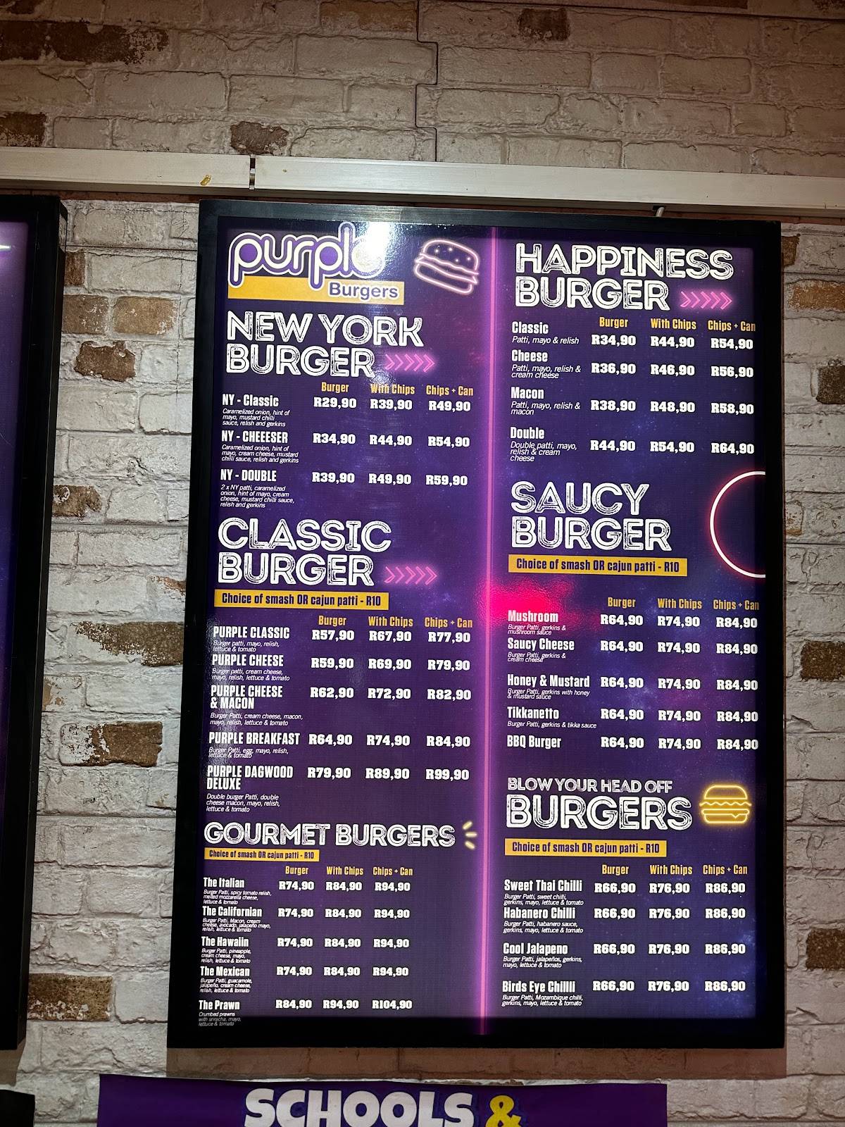 Menu at Caminettos restaurant, Durban, 201 Sparks Rd