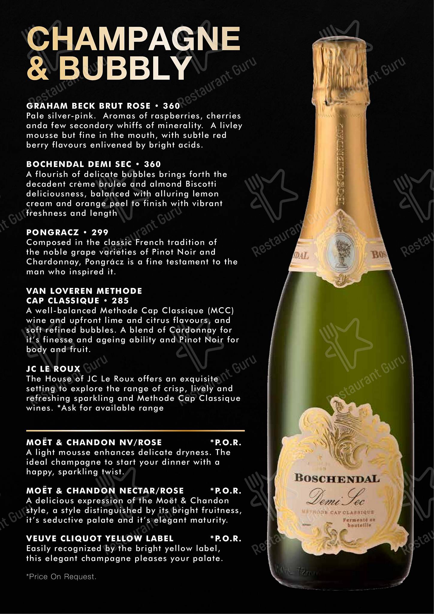Menu at Cappello umhlanga restaurant, Durban, Shop R 34