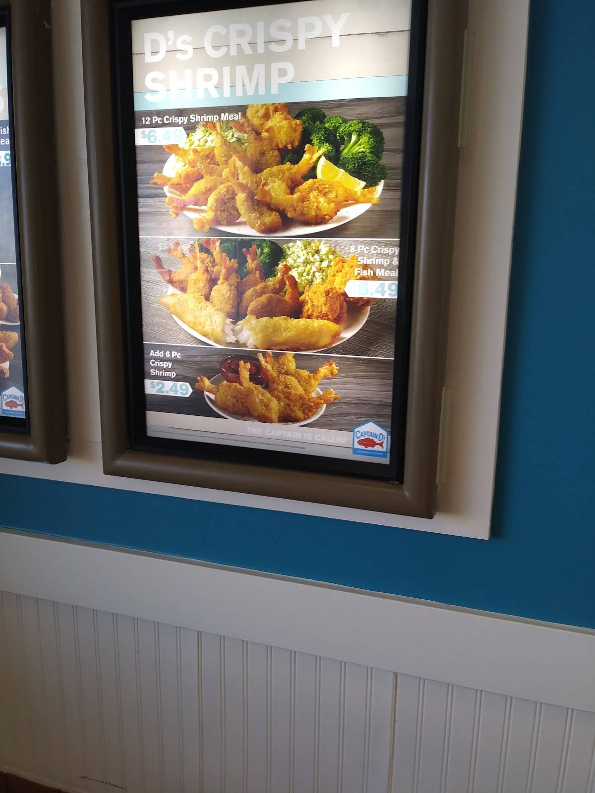 Menu at Captain D's fast food, Montgomery, E South Blvd