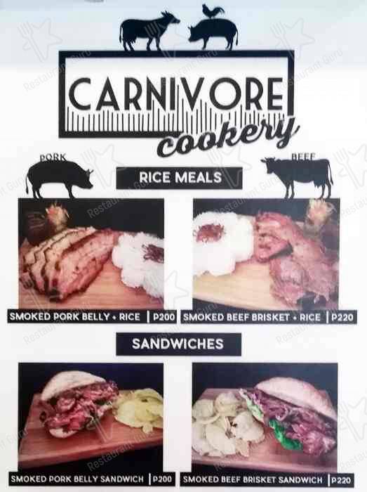 Menu at Carnivore Cookery, Quezon City