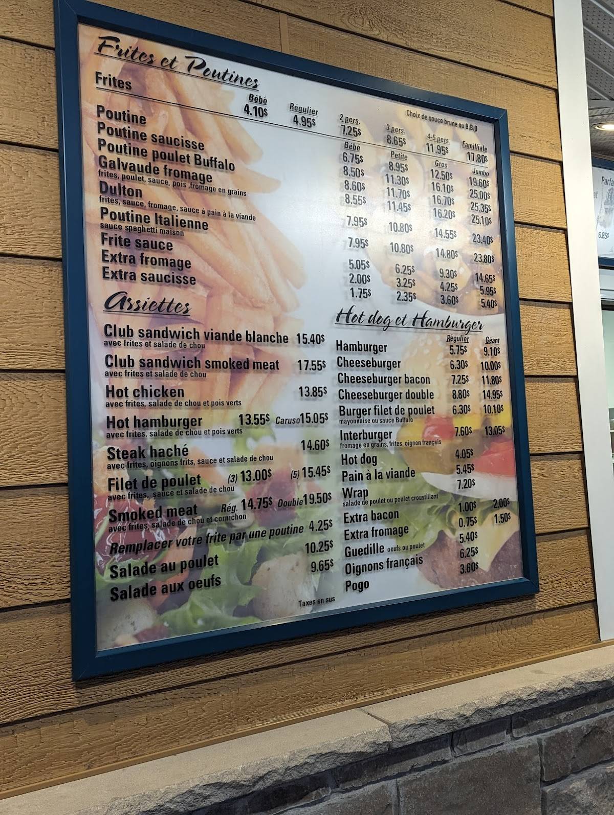 Menu au Casse-croûte Marcotte fast food, Sainte-Catherine-de-la-Jacques ...