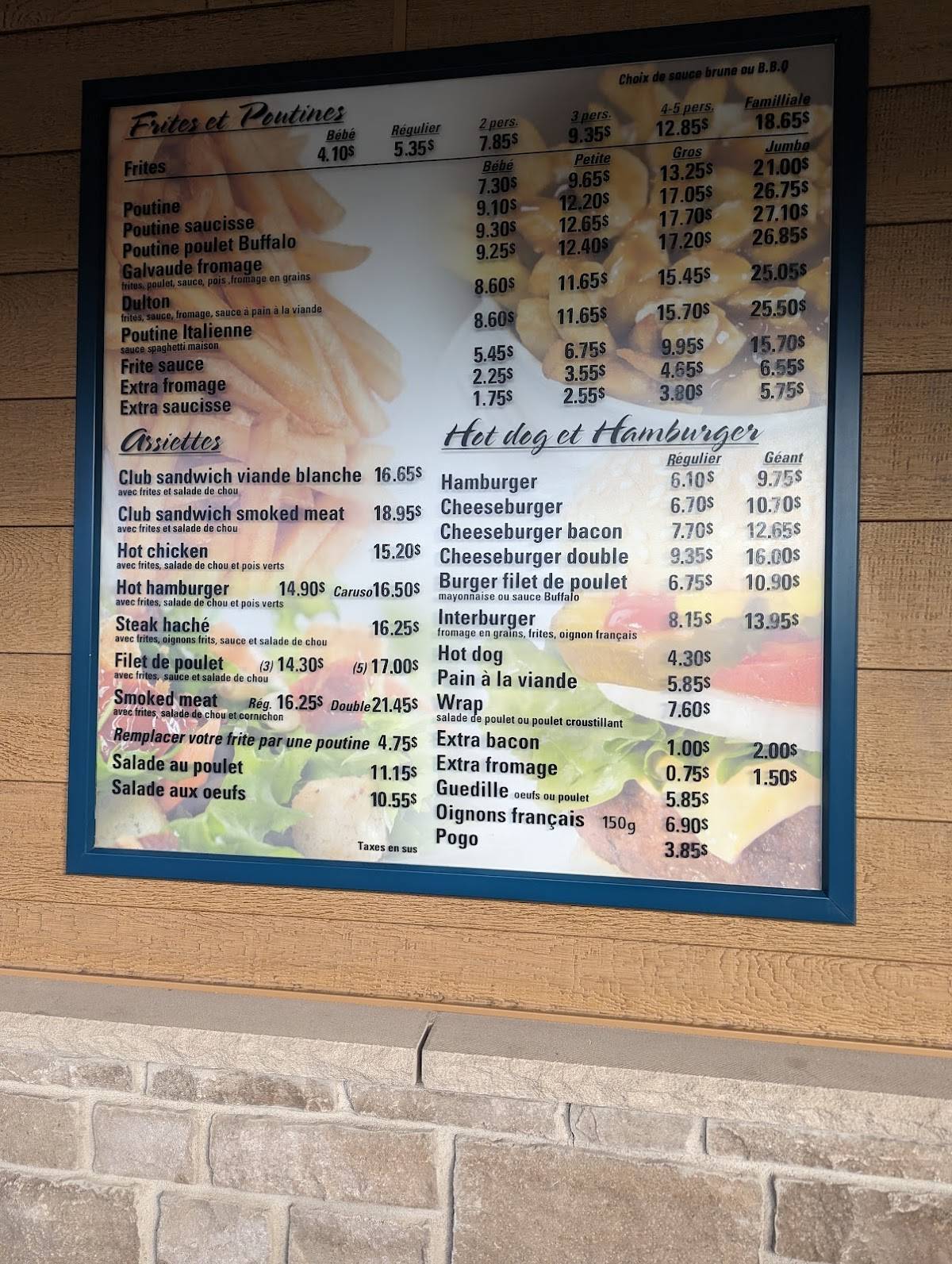 Menu au Casse-croûte Marcotte fast food, Sainte-Catherine-de-la-Jacques ...