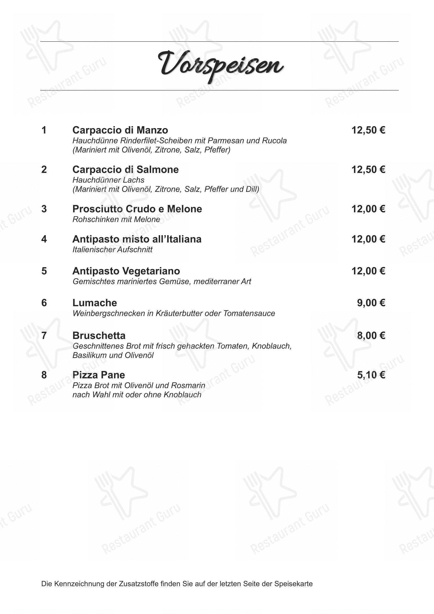 Speisekarte von Cavallo Nero Ristorante Pizzeria, Trier