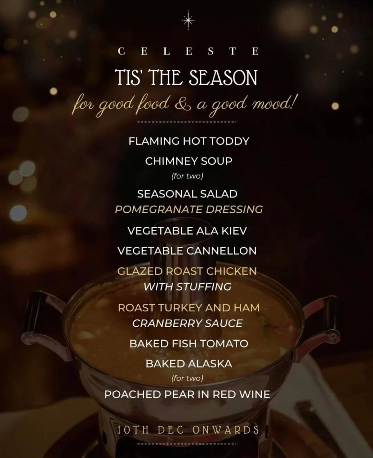Menu at Celeste by Mindescapes, Ooty