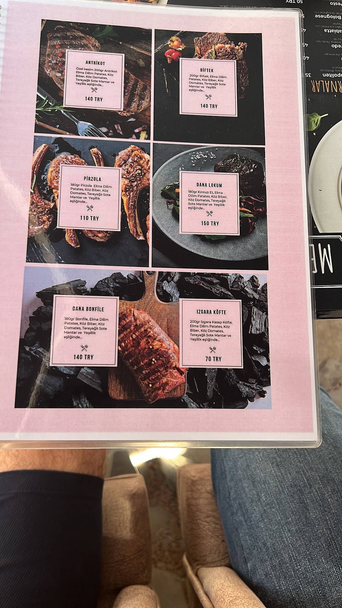 Carta de Cem Baba Nargile Kafe vitamin Bar Restoran, Esmirna
