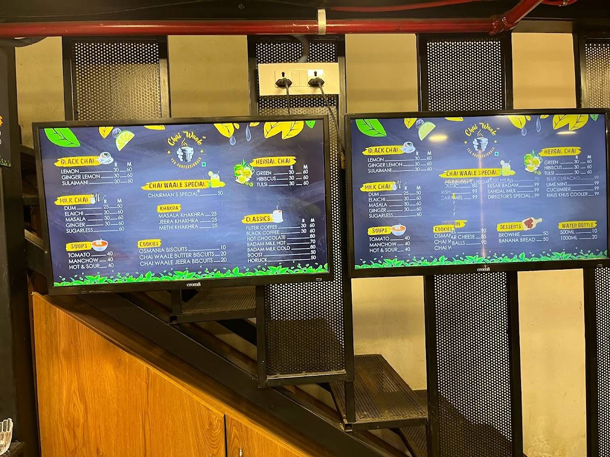 Menu at Chai Waale Airport Metro, Chennai