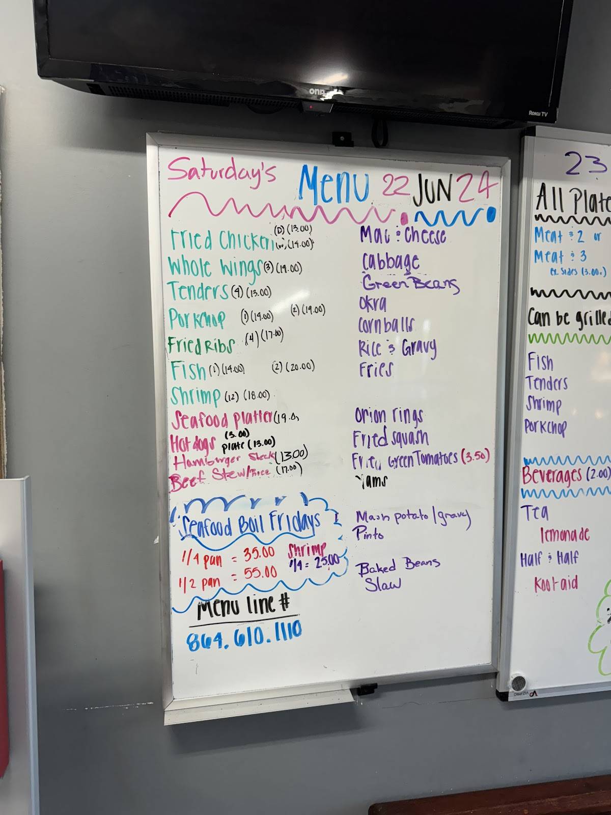 Menu at Charlene's Home Cooking restaurant, Roebuck, E Blackstock Rd