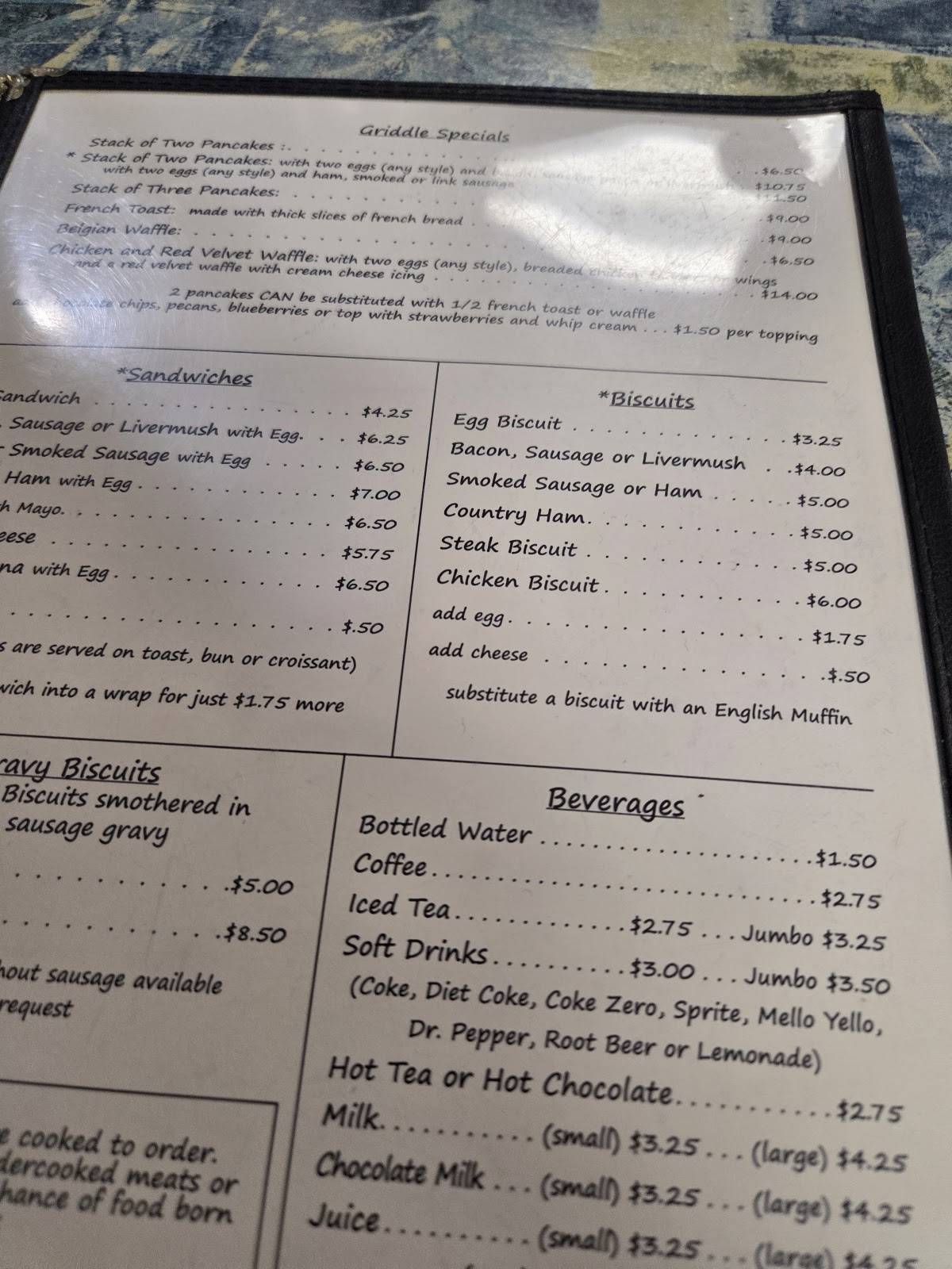 Menu at Stockyard Restaurant, Charlotte, Rozzelles Ferry Rd