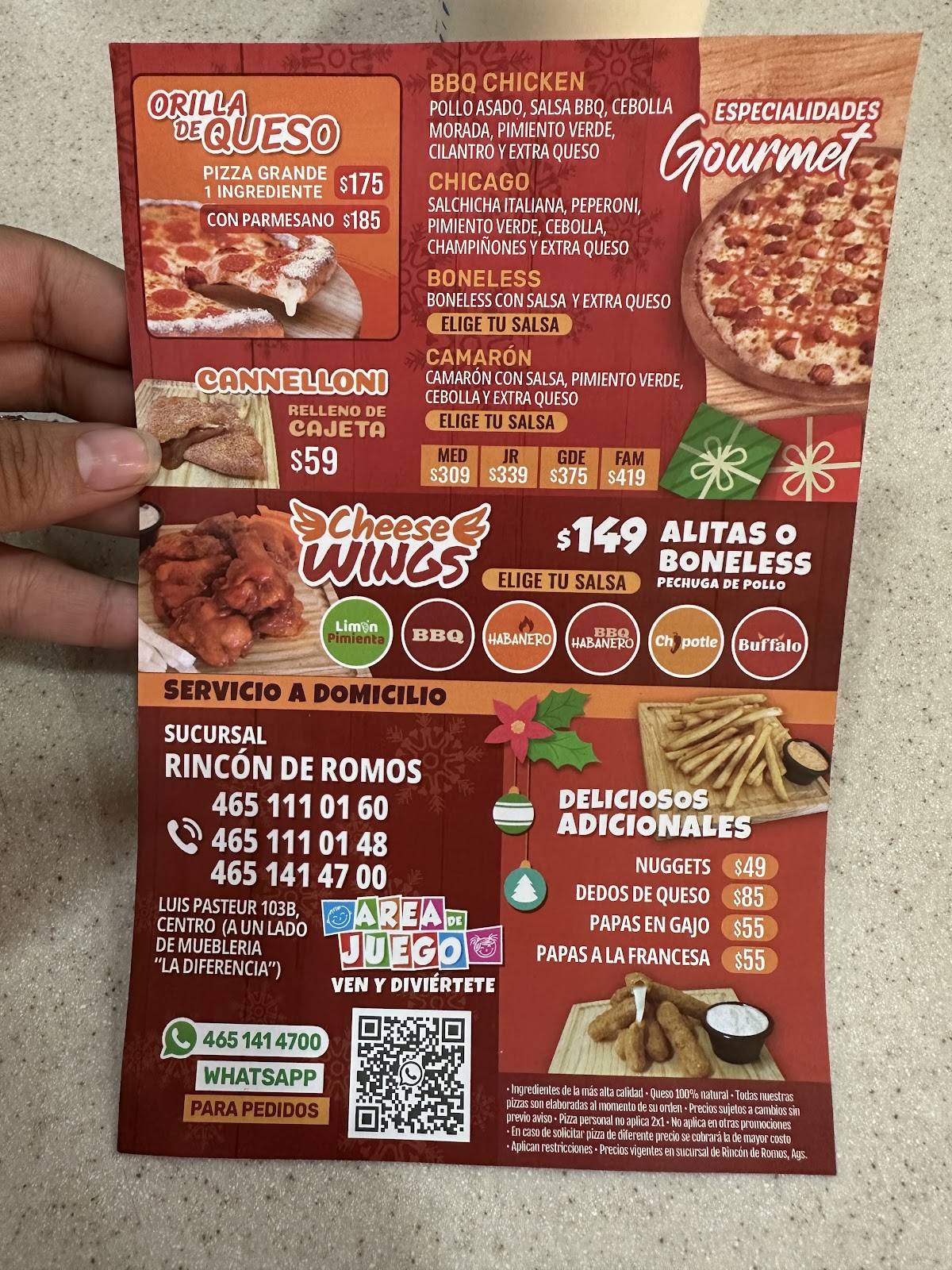 Carta del restaurante Cheese Pizza Rincón del Romos, Rincón del Romos