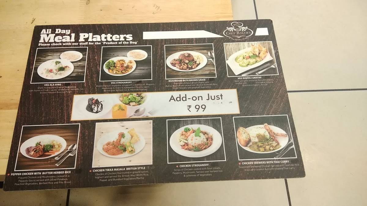 Menu at Chef Bakers - Brookefield, Bengaluru