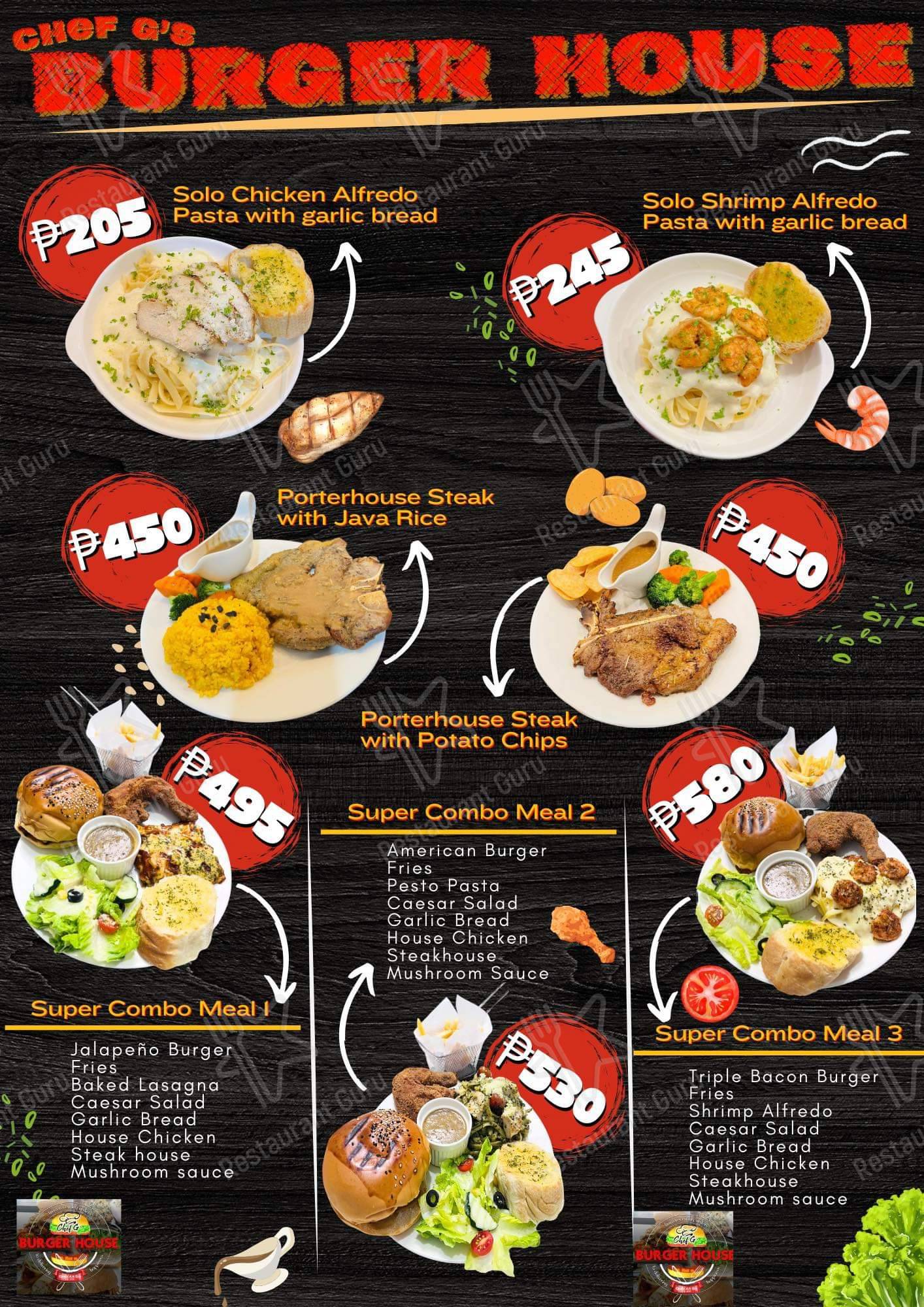 Menu at Chef G's Burger House Grab An Go Pangasinan restaurant, San ...