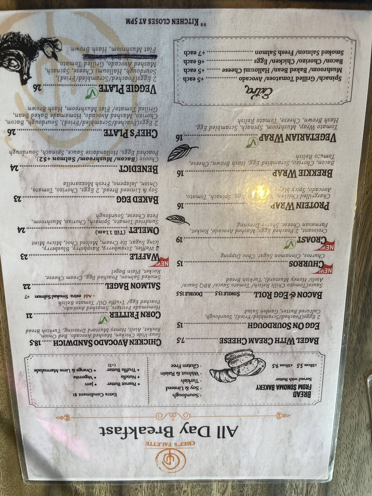 Menu at Chef's Palette Strathfield restaurant, Strathfield