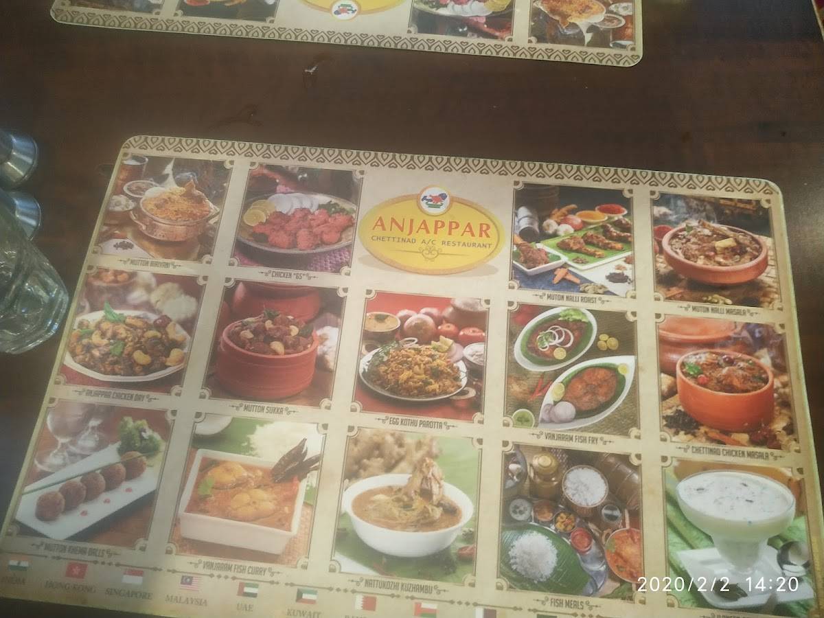 Menu at Anjappar Chettinad Restaurant Adyar, Chennai, No 5