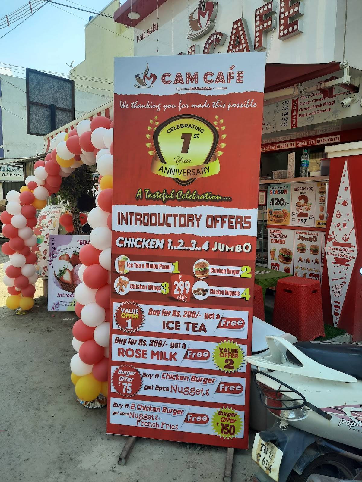 Menu at CAM CAFE, Chennai