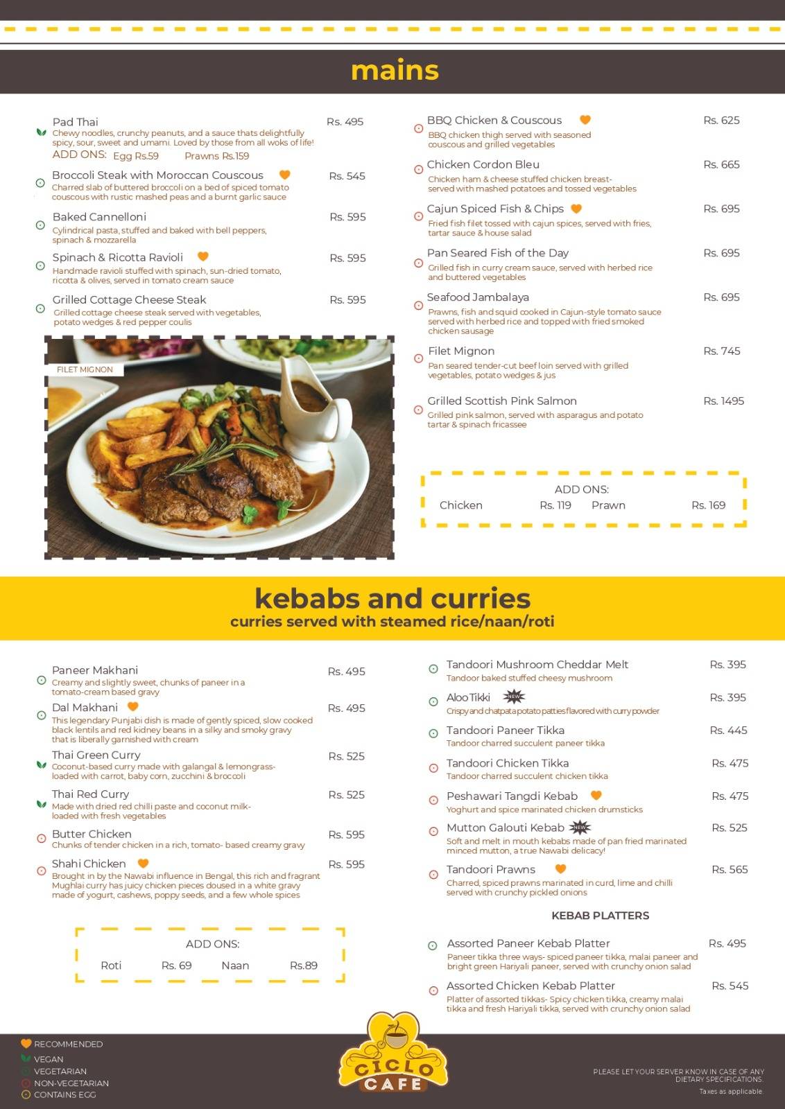 Menu at Ciclo Café, Chennai, 32