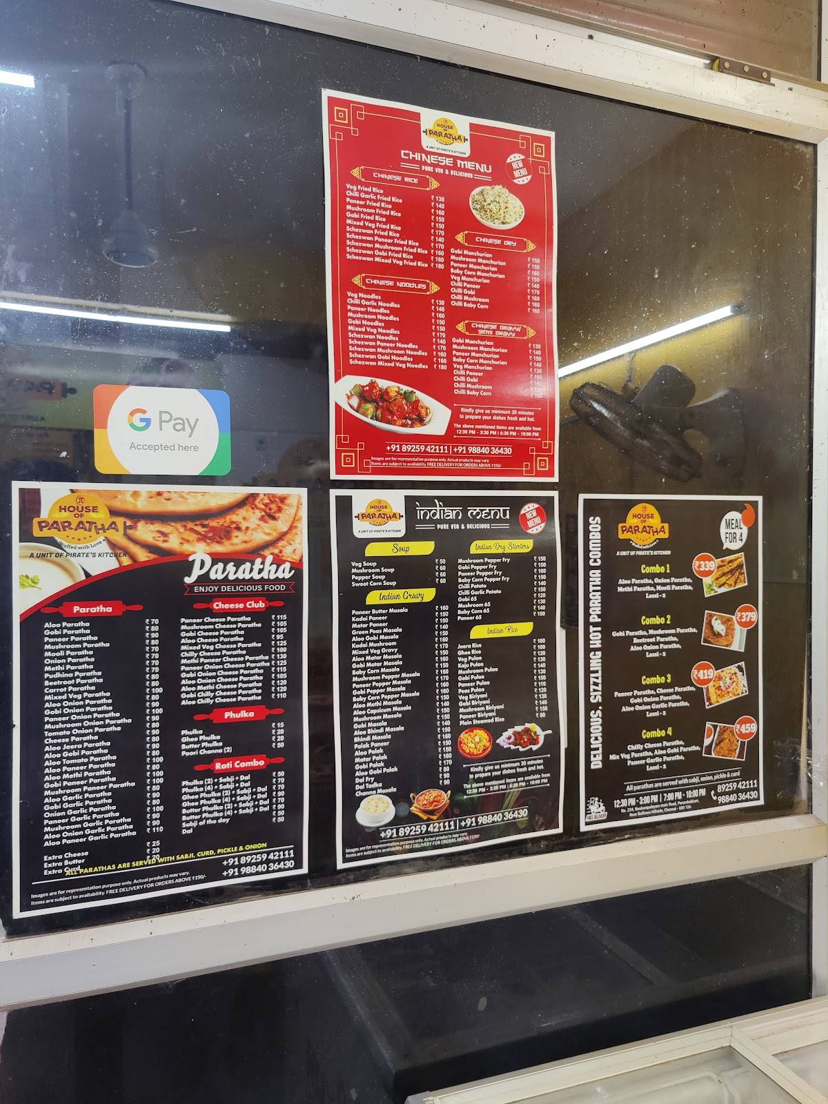 Menu at House of Paratha, Chennai, 234, Nookampalayam Main Road