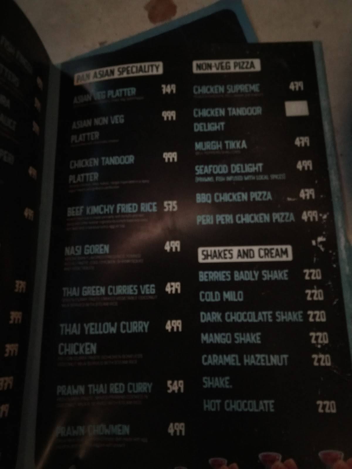 Menu at La Luna Rooftop Restaurant, Mannivakkam, HOTEL SRR GRAND