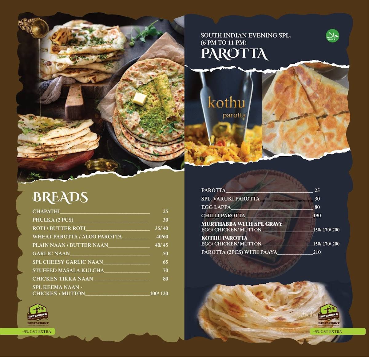 Menu at THE FARMER RESTAURANT, Padur