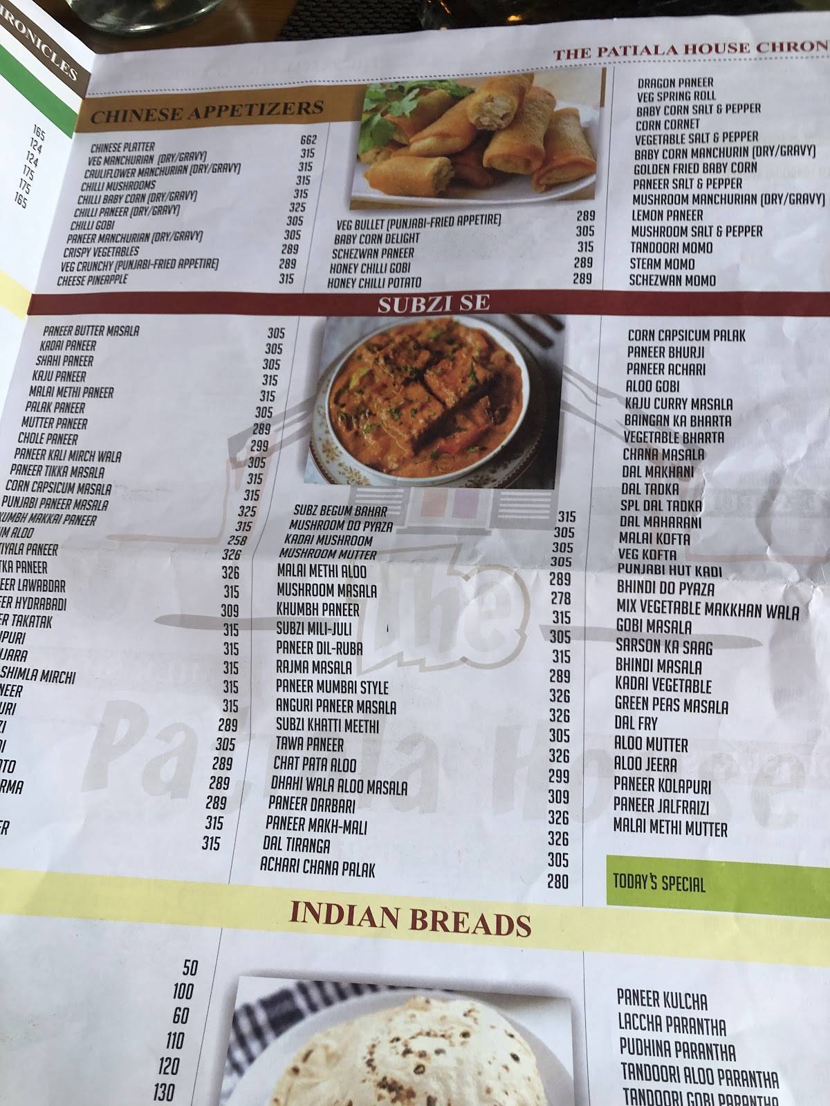 Menu at The Patiala House - Anna Nagar, Chennai, 75