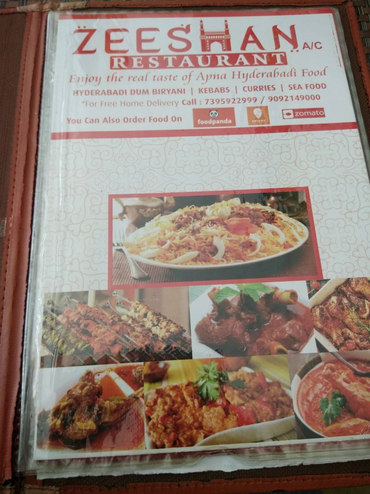 Menu at Zeeshan Restaurant, Chennai, OMR Service Rd