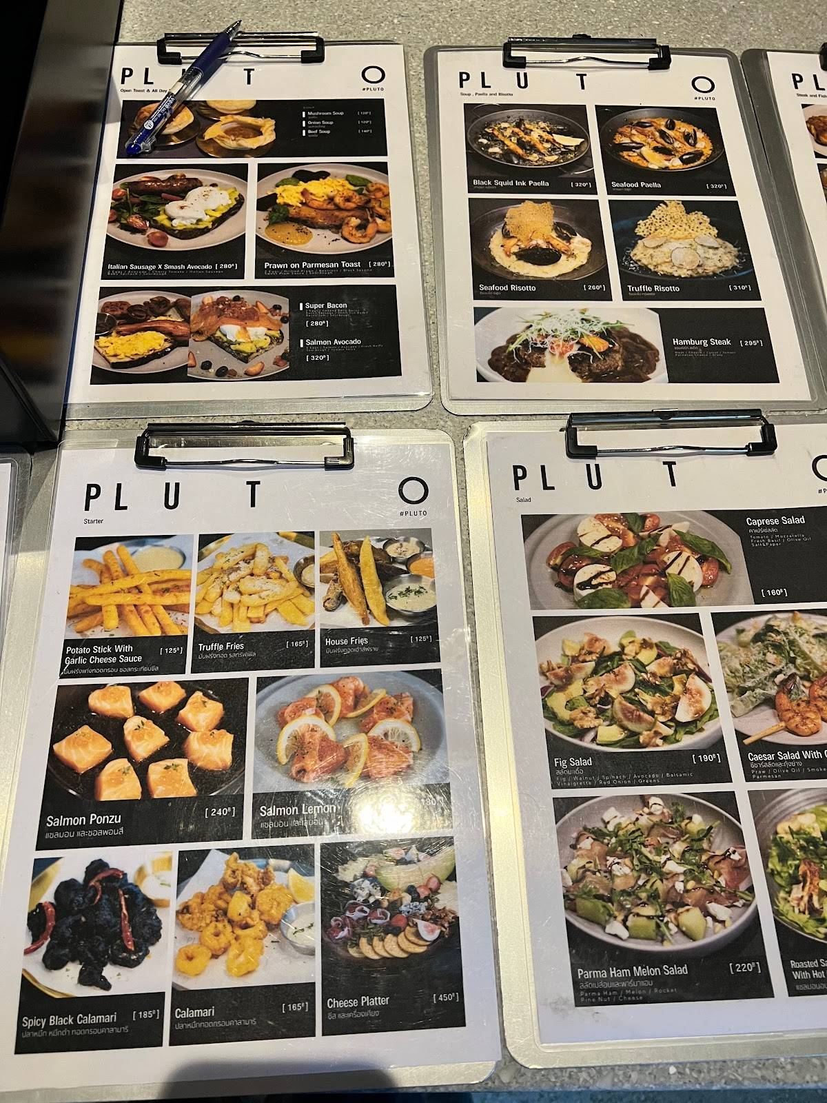 Menu at PLUTO cafe, Chiang Mai