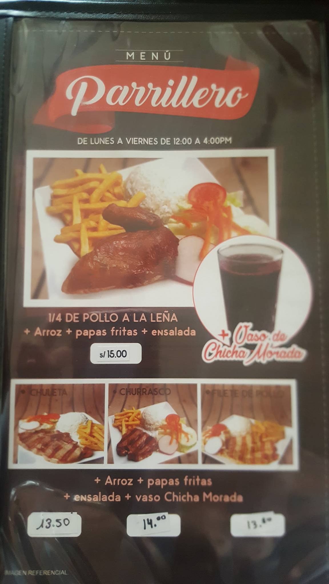 Menu at Chicken Brasa restaurant, San Martín de Porres, Av. Eduardo de ...