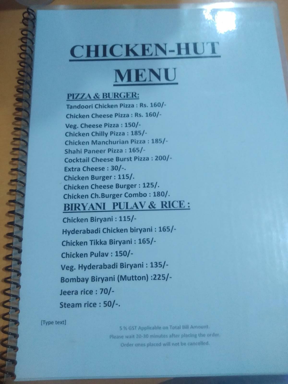 Menu at Chicken hut, Surat, 11