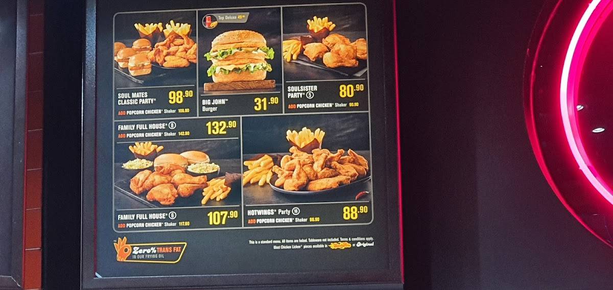 Menu at Chicken Licken restaurant, Randfontein, R41