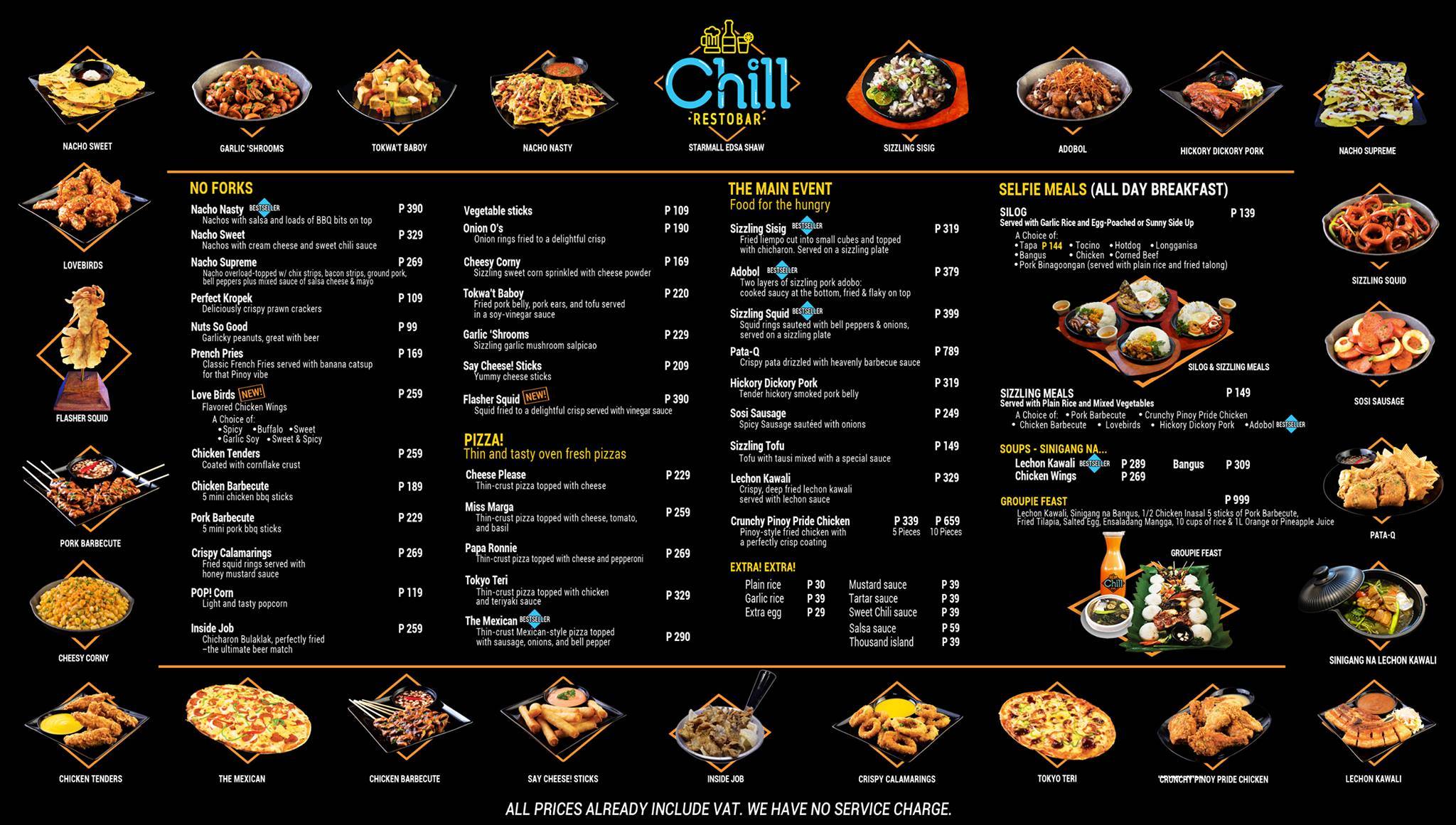 Menu at Chill Bar Star Mall Edsa Shaw Mandaluyong, Mandaluyong