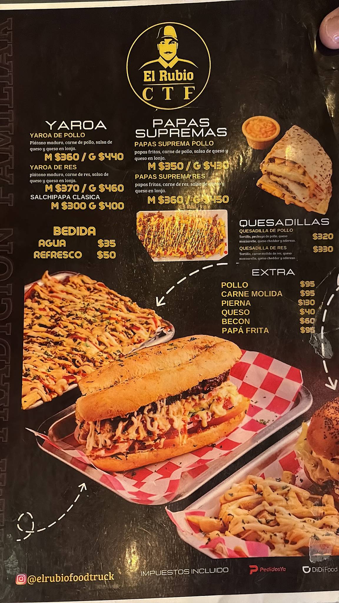 Carta del restaurante Chimi Alexander El Rubio, Santo Domingo, F2MW+4J5