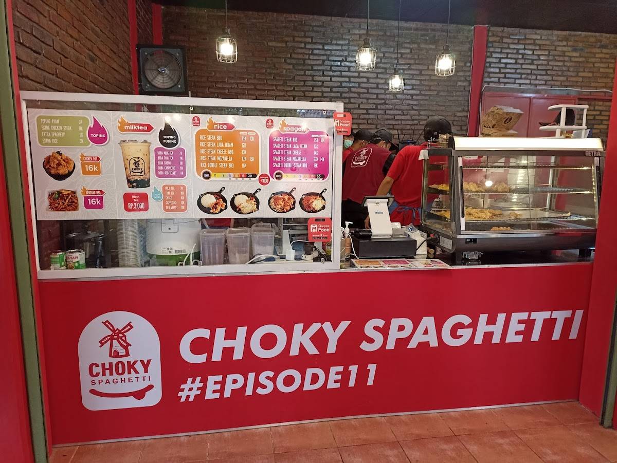 Carta del restaurante Choky Spaghetti & Milk Tea, Indonesia