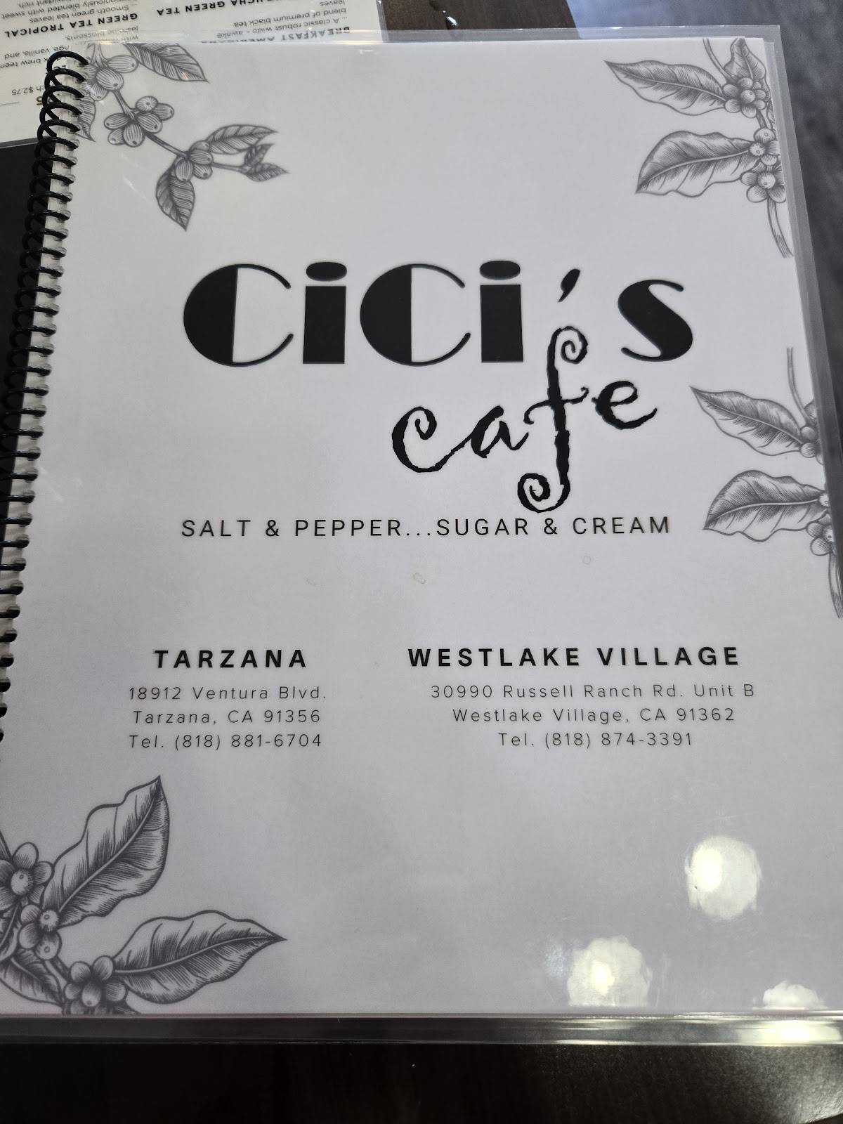 Menu at Cici's Cafe, Los Angeles