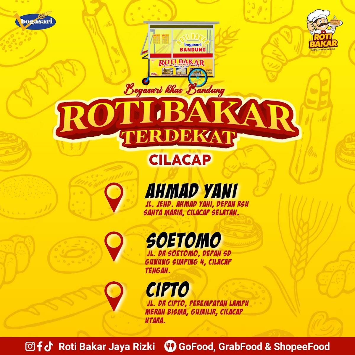 Carta del restaurante Roti Bakar Bogasari Khas Bandung 1 - Ahmad Yani ...