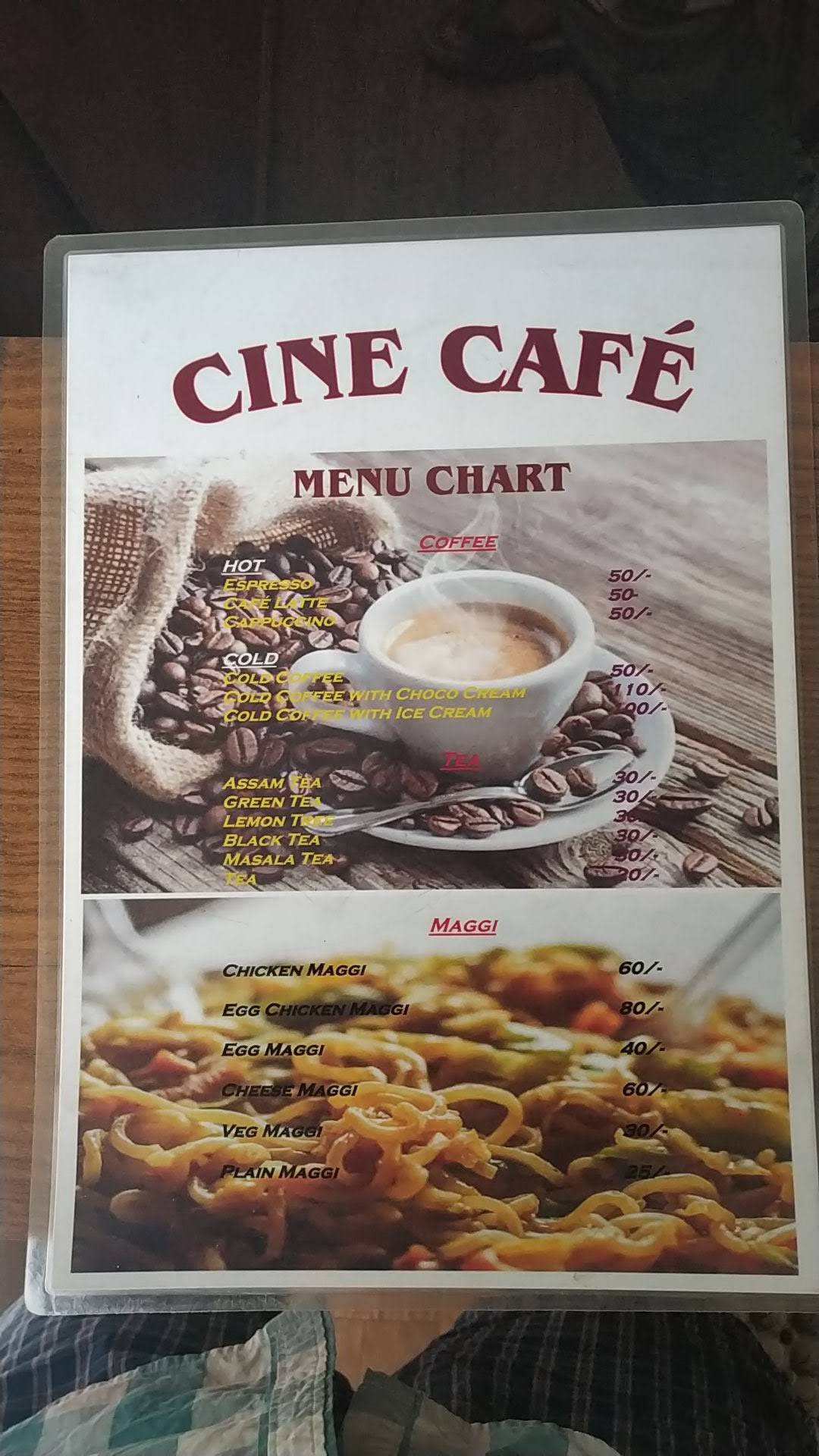 Menu at Cine Cafe, Kolkata, D/45