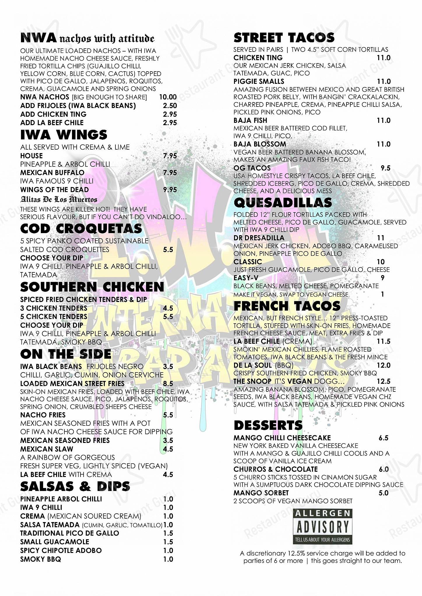 Menu at Cinque Ports pub & bar, Margate