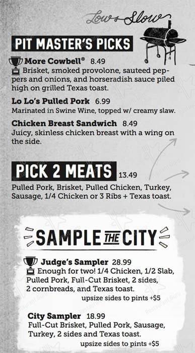 Menu at City Barbeque, Centerville, 5 E Franklin St