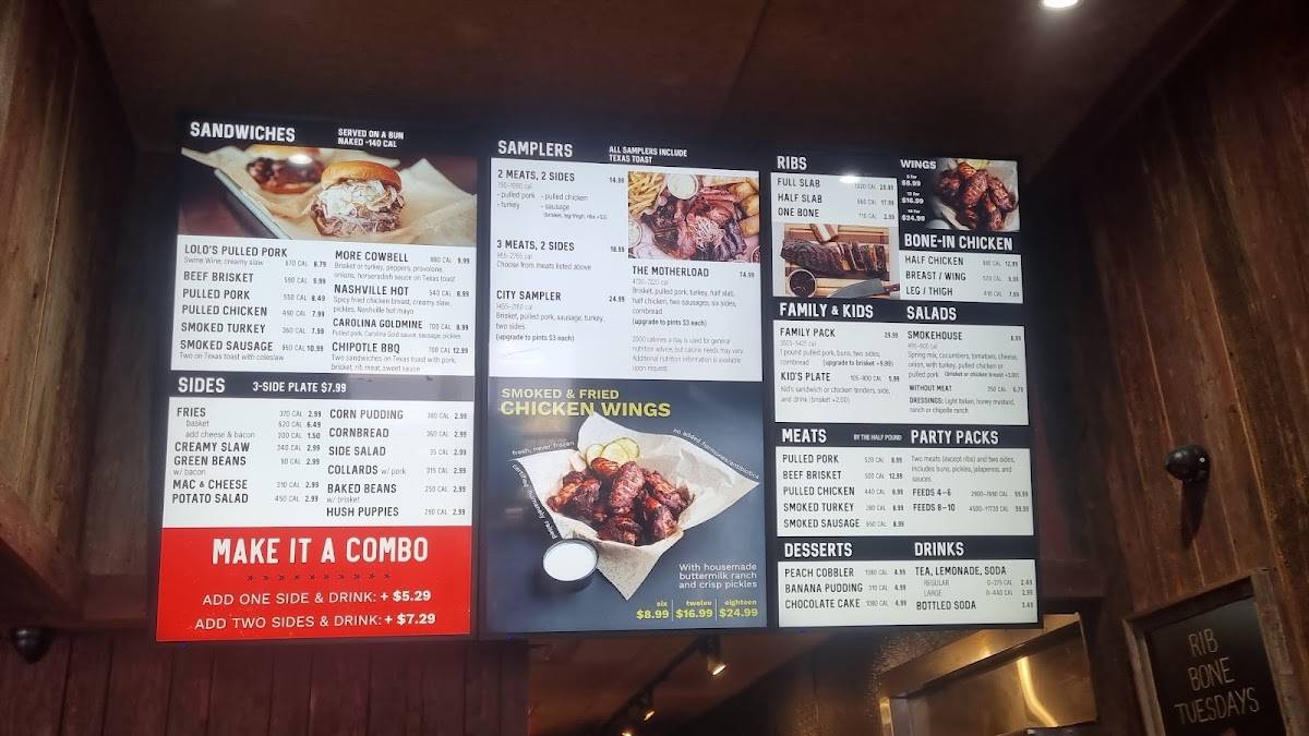 Menu at City Barbeque, Grove City, Stringtown Rd