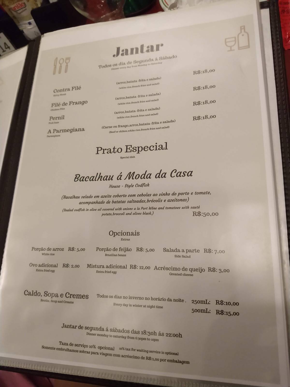Menu em City Tortas restaurante, Campinas