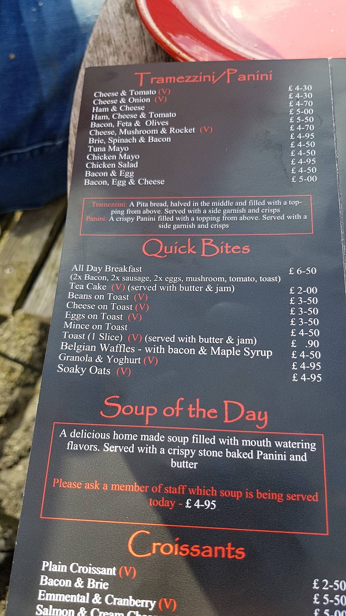 Menu at Cleopatra's Coffee Shop/Bistro cafe, Holt