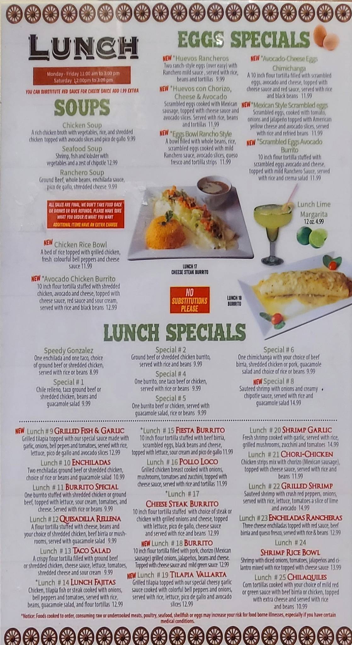 Menu at Don Ramon Mexican Restaurant, Westlake, Detroit Rd
