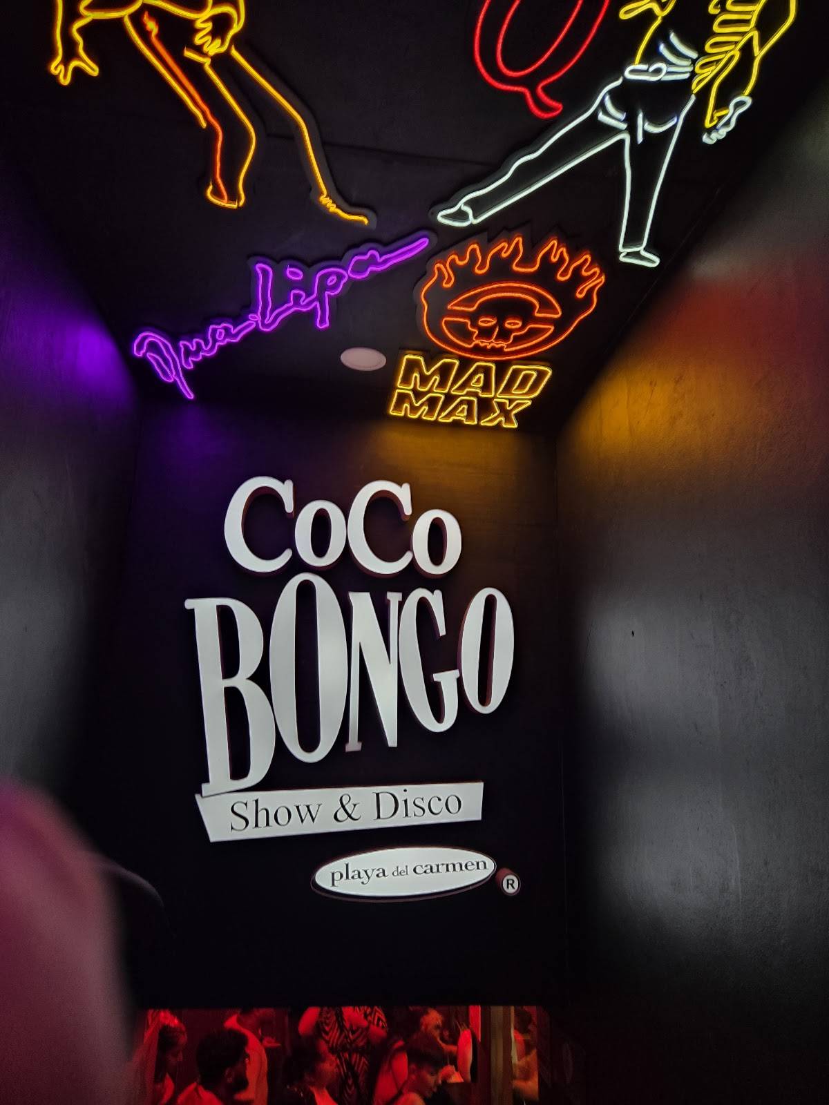 Menu at Coco Bongo club, Playa del Carmen