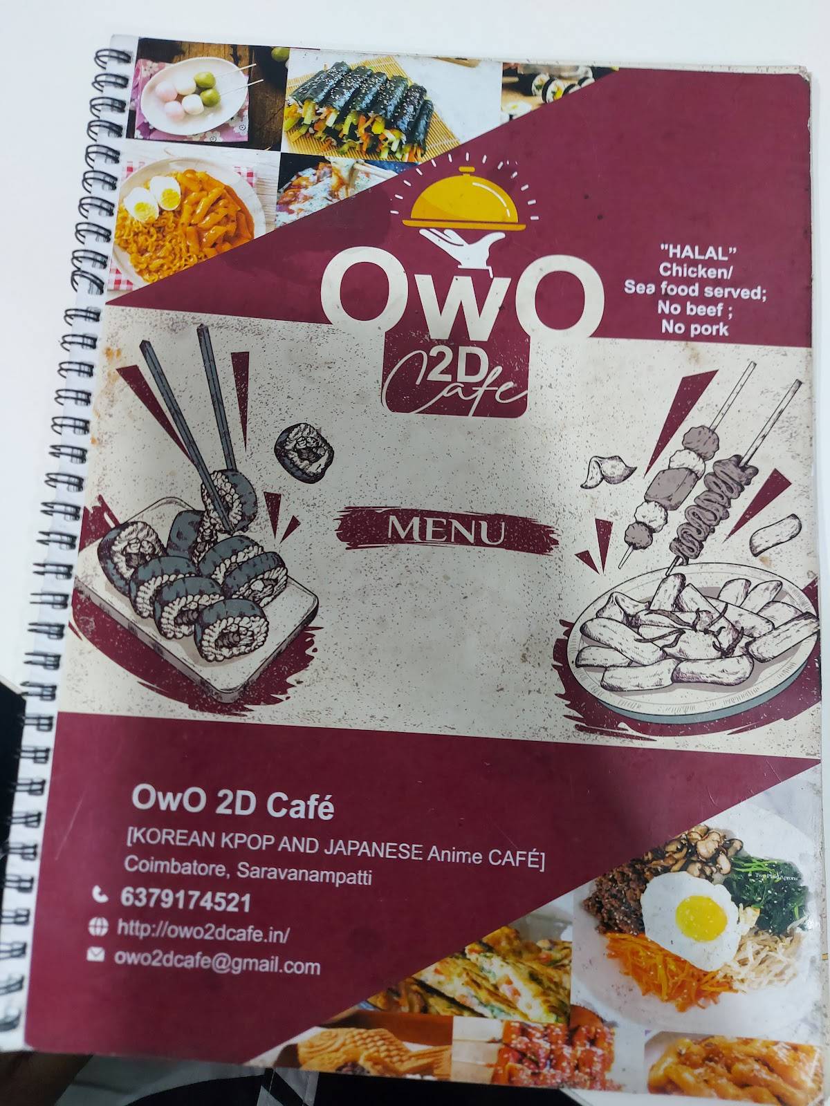 Menu at Lachimolala @ owo 2d cafe, Coimbatore