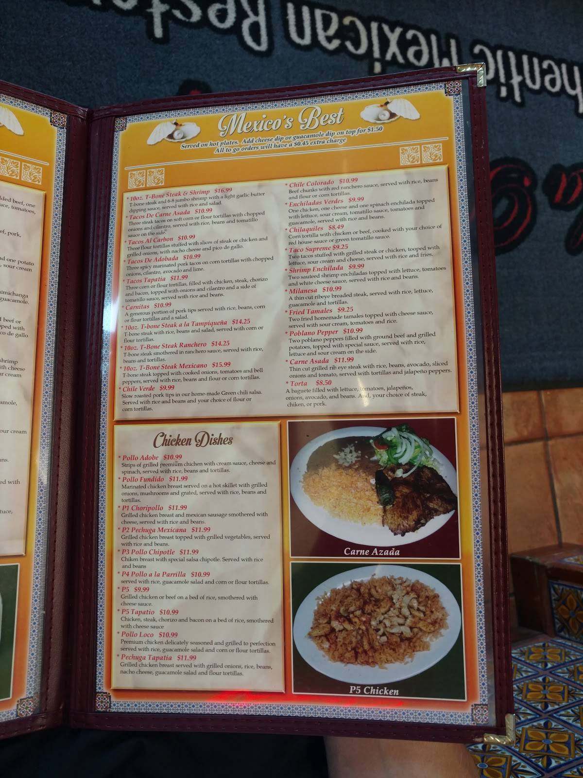 Menu at La Perla Tapatia restaurant, Collierville, W Poplar Ave #0619