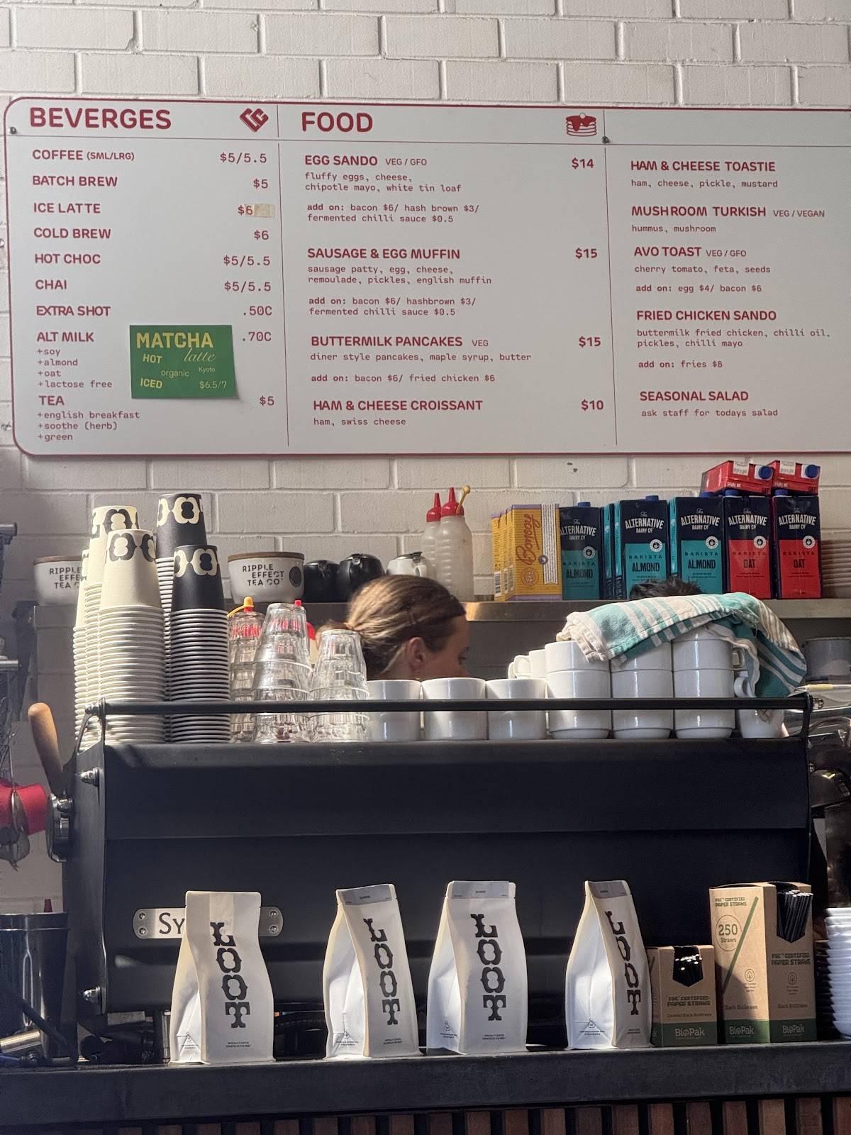 Menu at Community Coffee Co restaurant, Subiaco