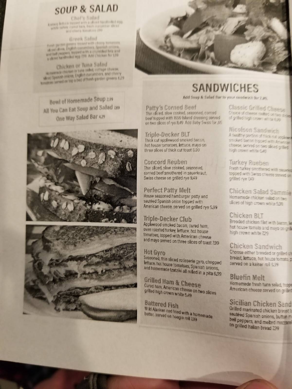 Menu at Concord Family Restaurant, Mentor