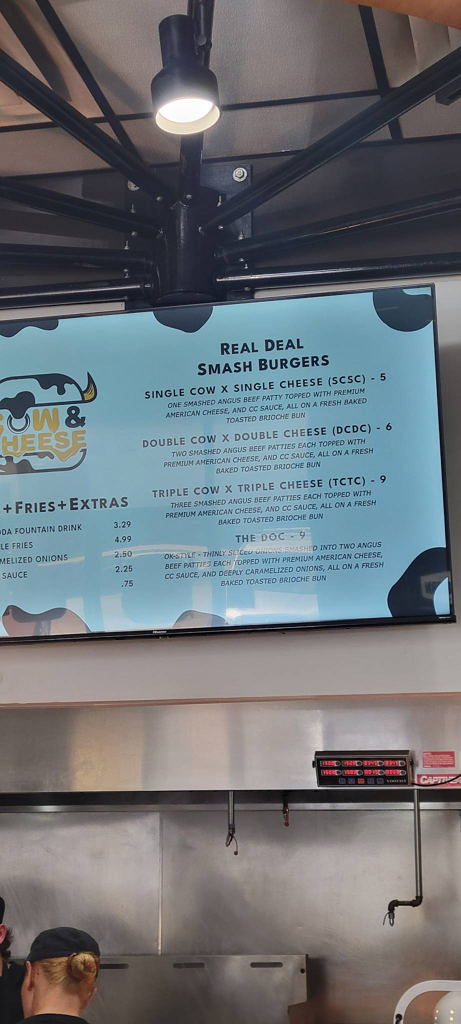 Menu at Cow & Cheese restaurant, Maitland
