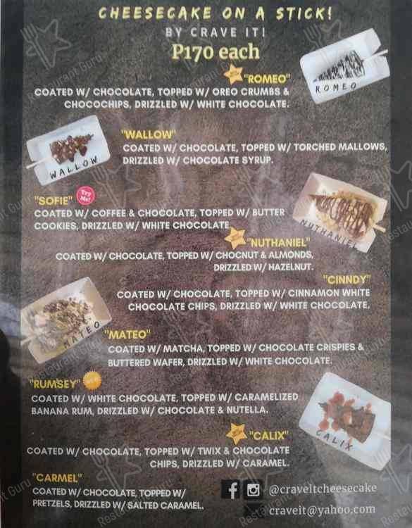 Carta del postres Crave It!, Ciudad Quezon