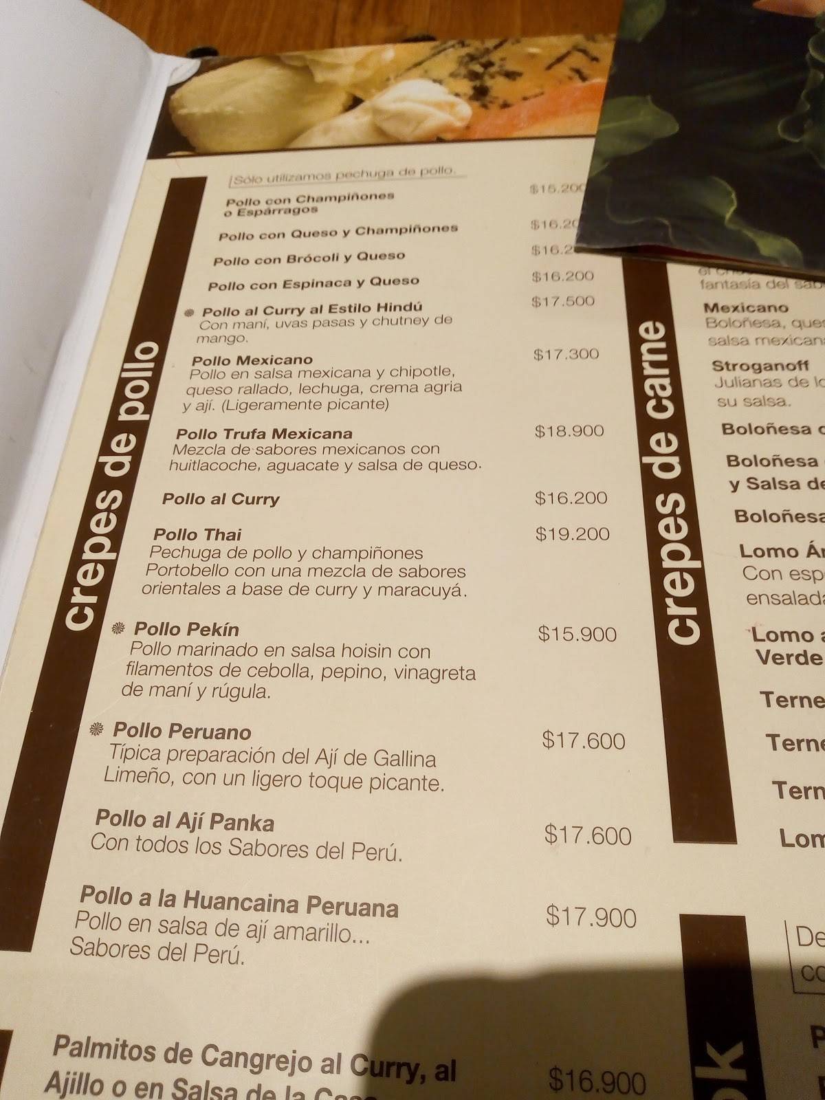Carta del restaurante Crepes & Waffles Arboleda, Pereira, Cra. 14 # 5 - 20