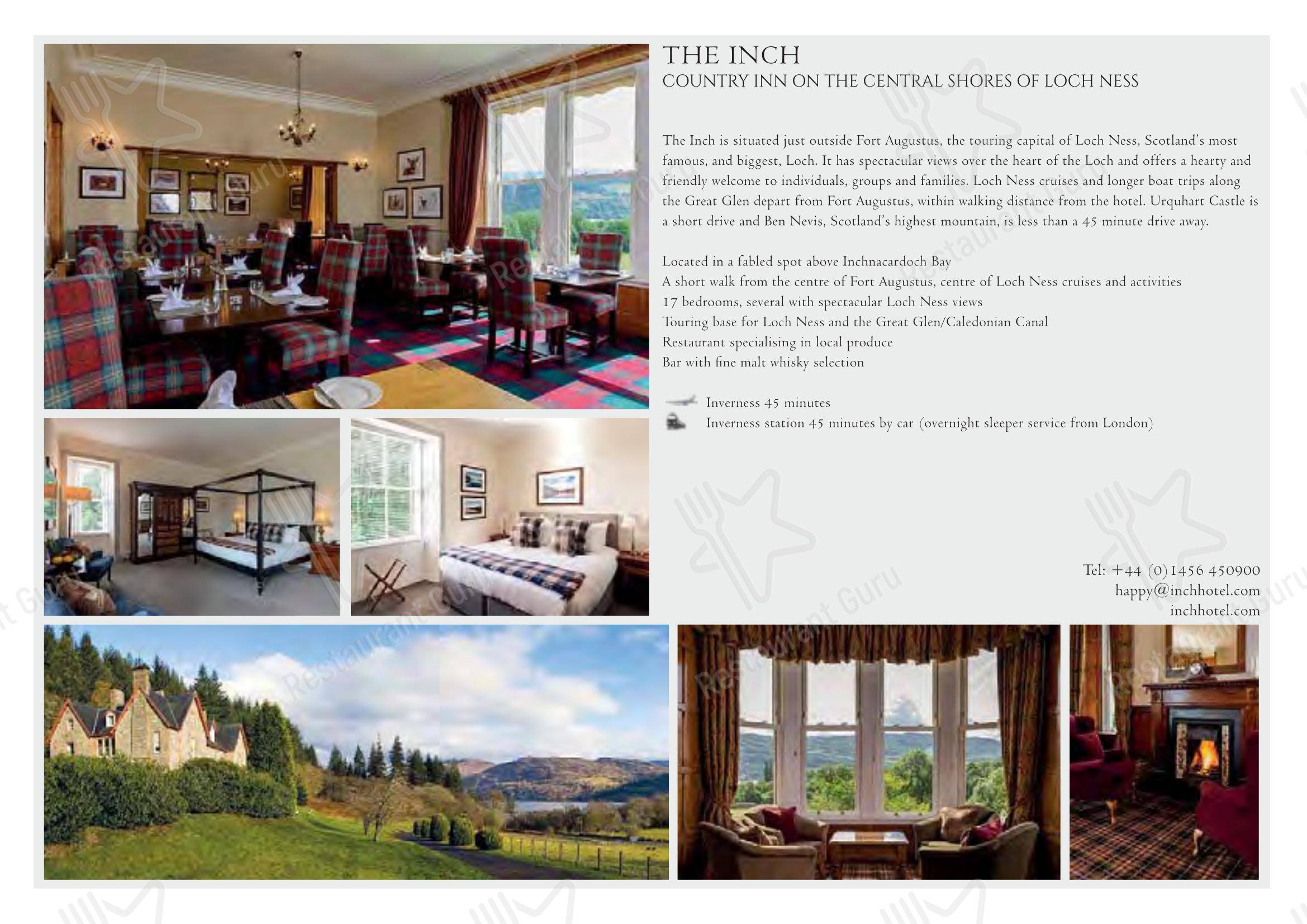 Menu at Crossbasket Castle, an SLH Hotel restaurant, Glasgow