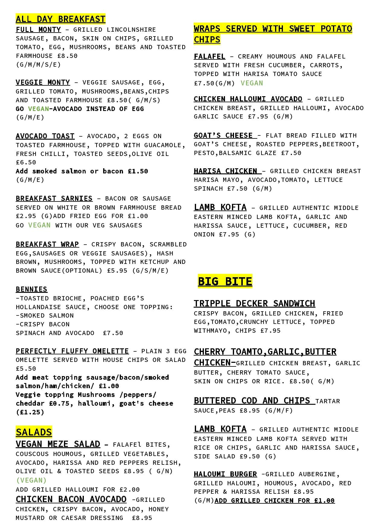 Menu at Clocktower Cafe, Croydon, Central Library Croydon Clocktower ...